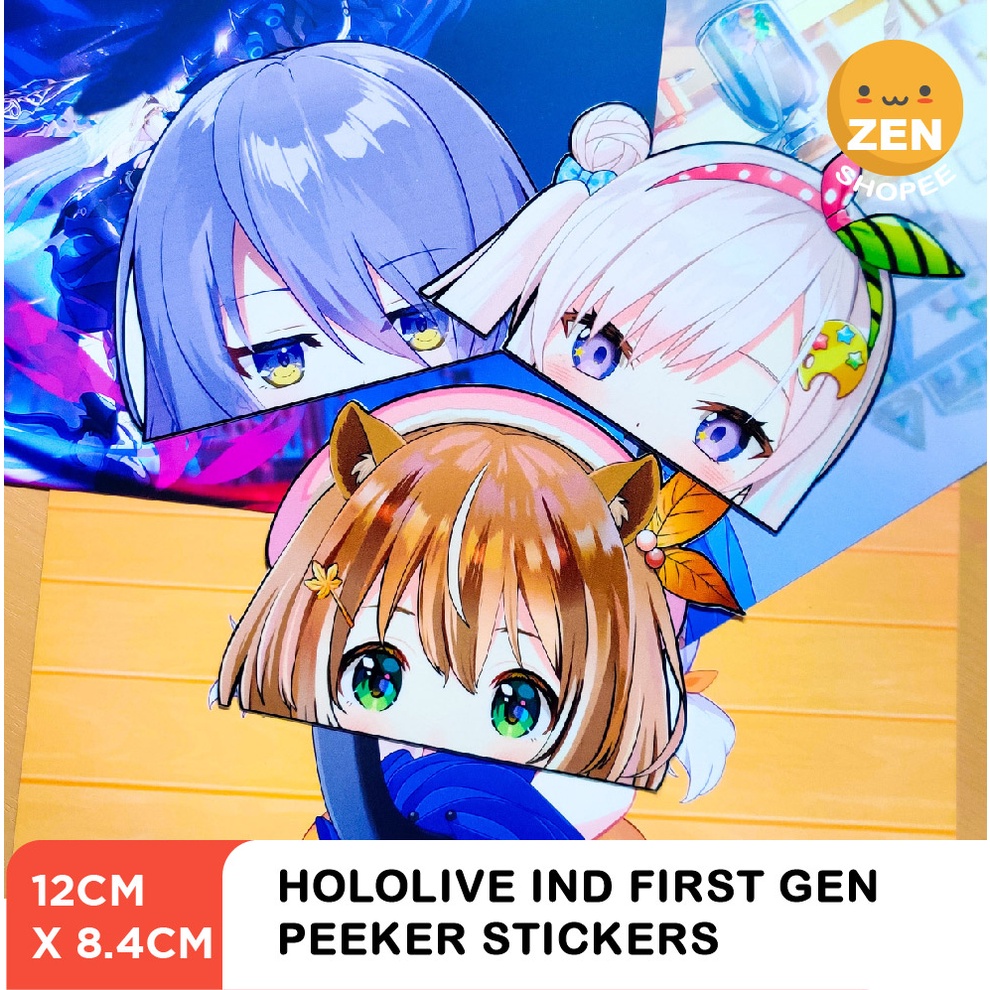 Hololive Indonesia Peeker Sticker Risu Moona Iofi | Shopee Malaysia