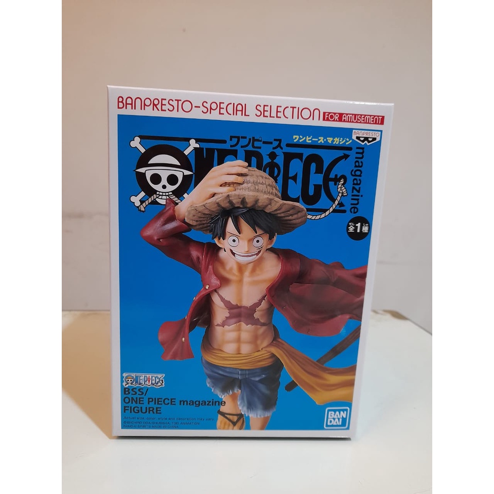 Original Banpresto One Piece magazine figure - Monkey D luffy with flag ...