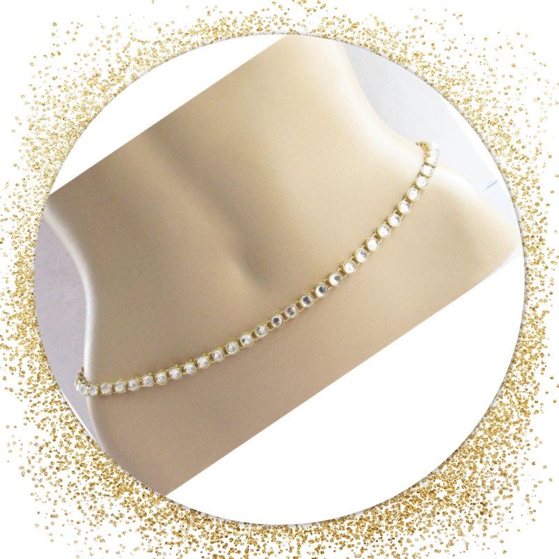 Nishaaz Trisha Stone Hip Chain For Saree/Gown/Evening Dress | Shopee ...