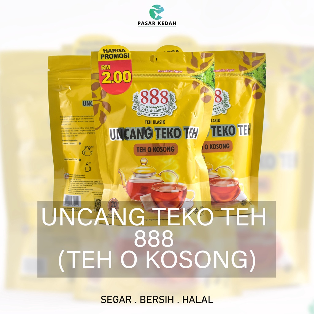 Teh 888 Klasik Teko Teh O Kosong ( 20 Uncang) | Classic Teabag Morning ...