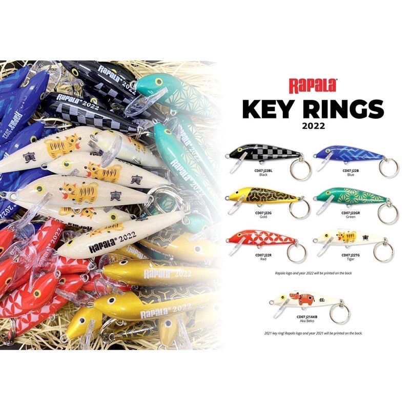 RAPALA Limited Edition 2022 Key Rings 7 in 1 Set Japan CD07 / Gewang ...