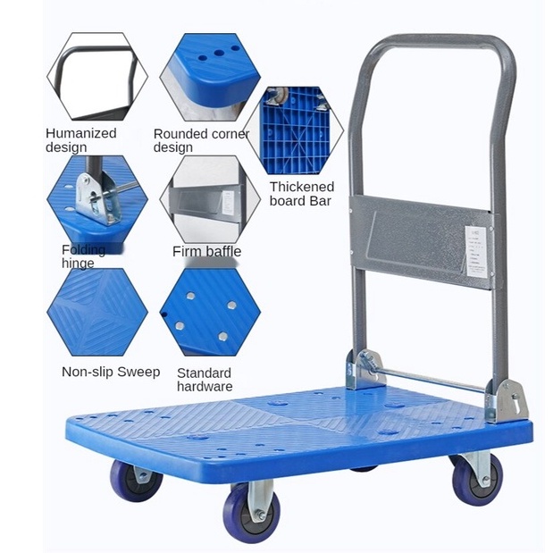 Commercial Heavy Duty Foldable Hand Truck Trolley Troli Plastic Trolley ...