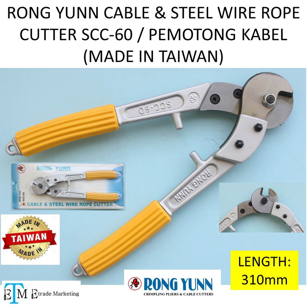 RONG YUNN CABLE & STEEL WIRE ROPE CUTTER SCC-60 / PEMOTONG KABEL (MADE ...