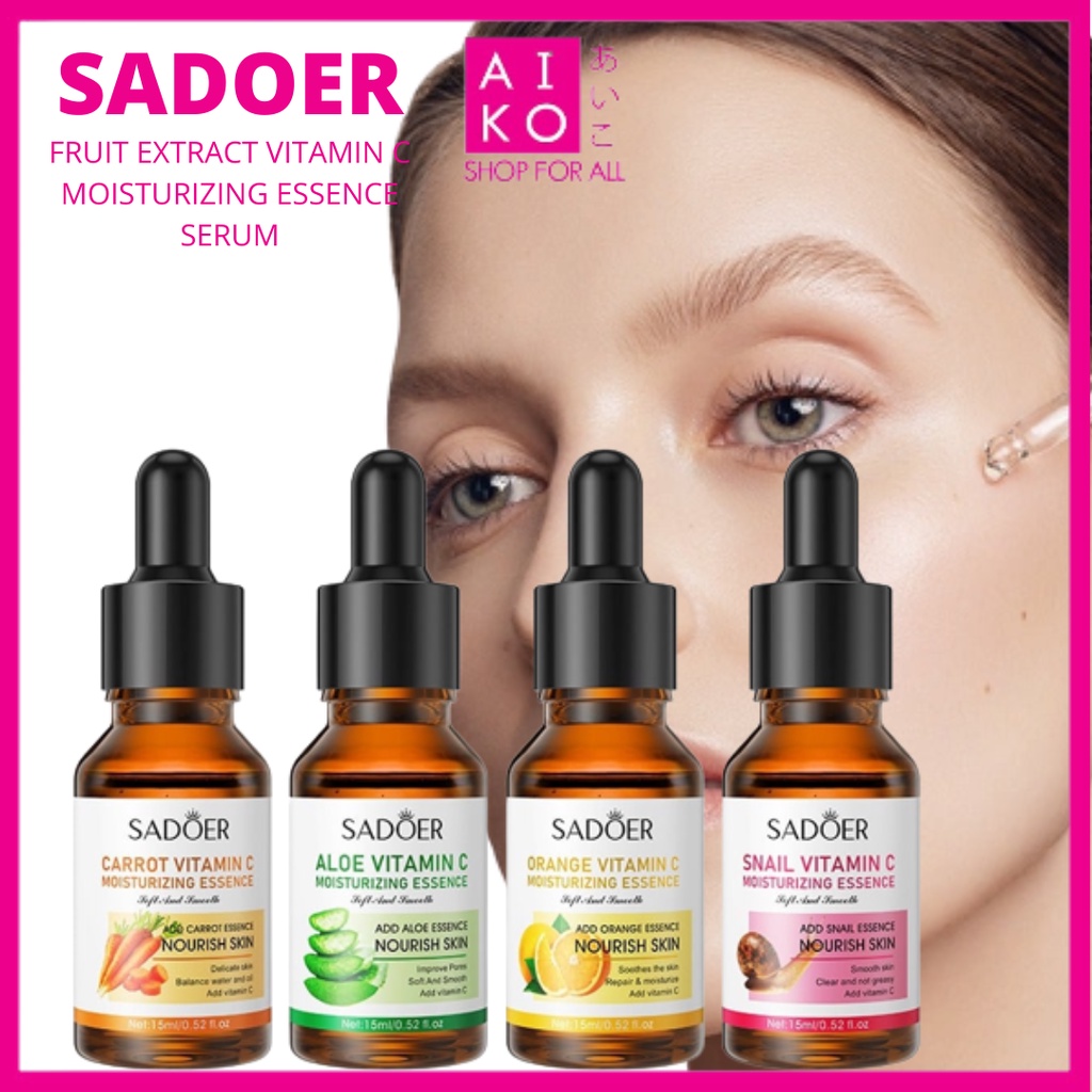 (AIKO) SADOER FRUIT EXTRACT VITAMIN C MOISTURIZING ESSENCE SERUM 15G | Shopee Malaysia