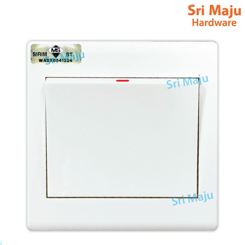 MAJU S8112 Big 1 Gang 1 Way Switch Button (SIRIM) Soket Suis Elektrik ...