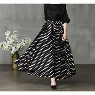 Size S-5XL Skirt Kembang Polkadots Skirt Retro Polkadots tema 60an tema ...