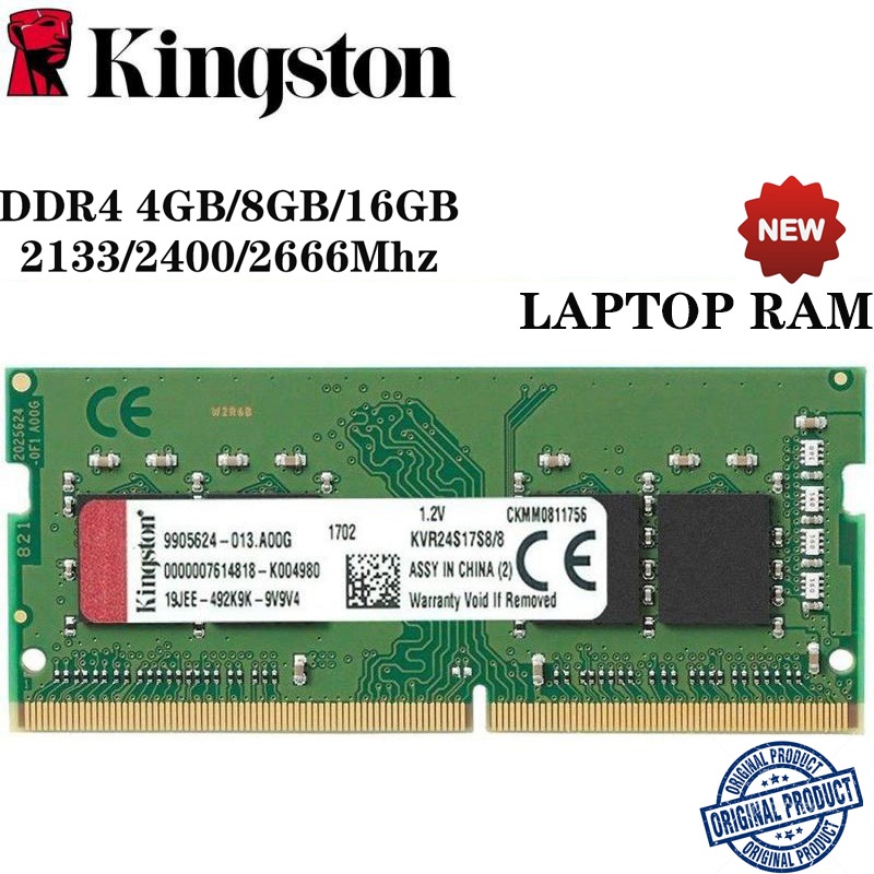 Kingston Memory RAM DDR4 4G 2400MHZ PC4-19200S CL15 260Pin
