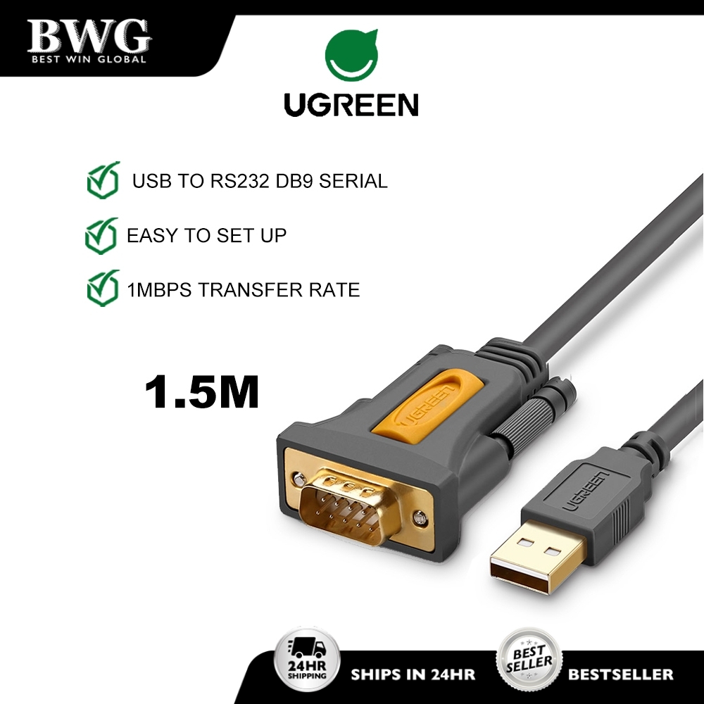 UGREEN USB 2.0 to RS232 DB9 Serial Cable Male A Converter Adapter with ...