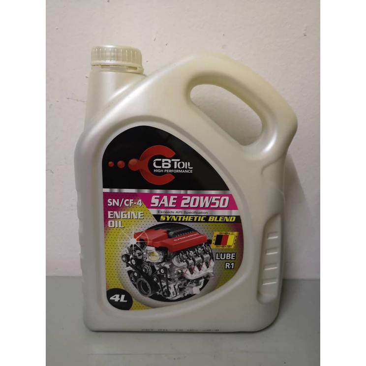 CBT OIL 20W50 4L Synthetic Engine Oil SN/CF4 Car Lubricant 20W50 4Litre ...