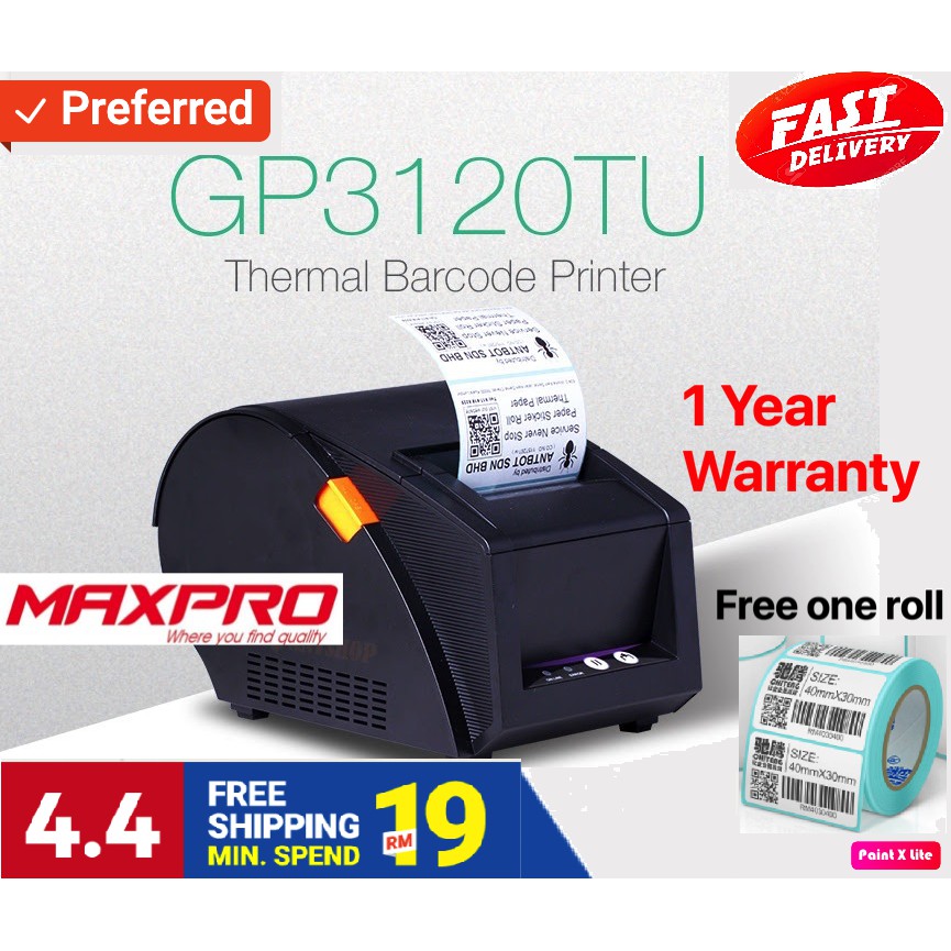 Gprinter 3120TU [USB OR USB-Bluetooth] Label Printer Thermal Receipt ...