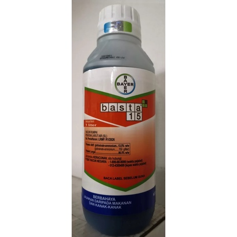 1L BASF Basta 15 Glufosinate-ammonium 13.5% Racun Rumput Herbicide ...