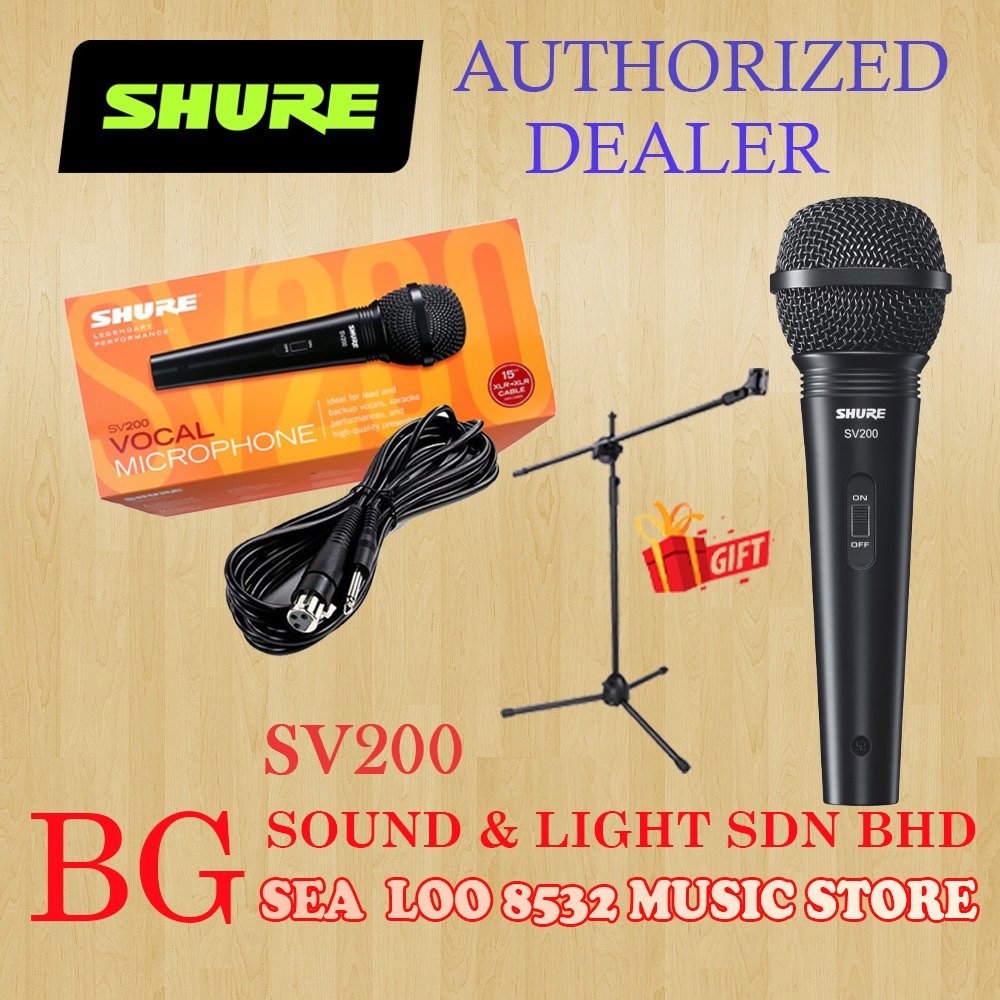 [ SHURE AUTHORIZED DEALER ] SHURE SV200 /SV-200 DYNAMIC MICROPHONE WITH ...