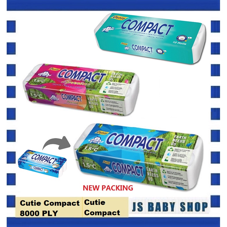 Cutie Compact Bathroom Tissue Cutie Compact Toilet Rolls 10rolls 2 ply | Shopee Malaysia