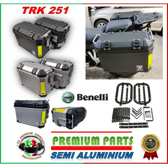BENELLI TRK 251 TRK 502 X MOTORCYCLE SEMI ALUMINIUM SIDE BOX HIGH ...