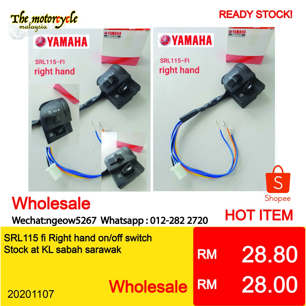 SRL115 fi Right hand on / off switch Stock at KL Sabah Sarawak | Shopee ...