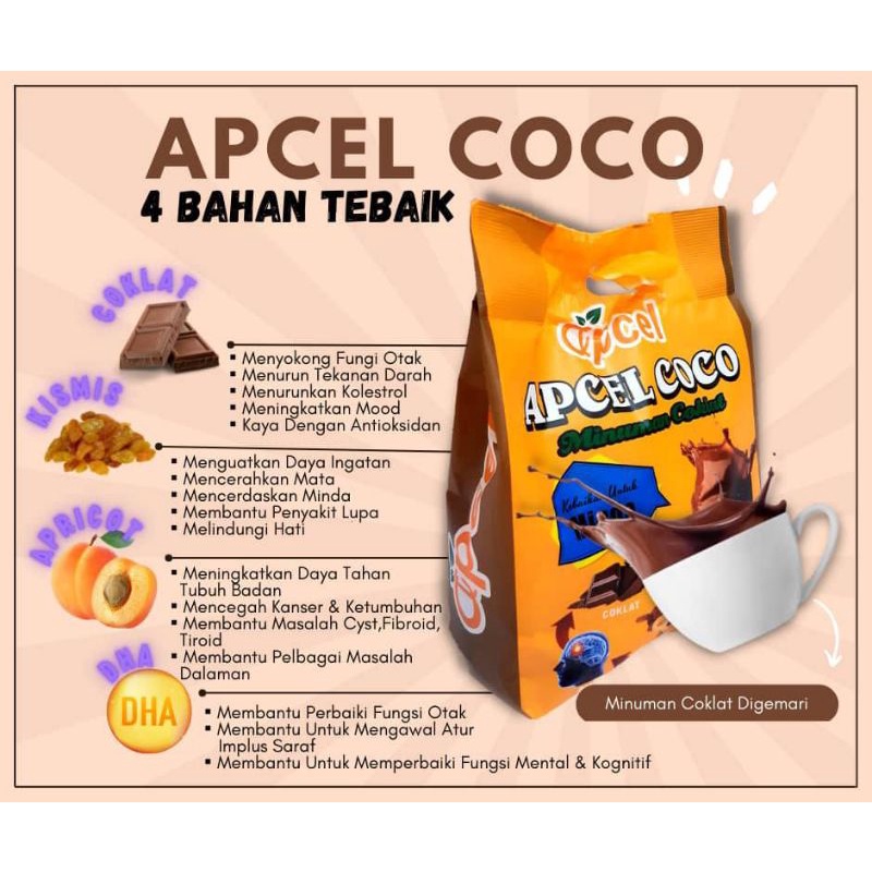 APCEL COCO || MINUMAN COKLAT || MINUMAN KESIHATAN | Shopee Malaysia