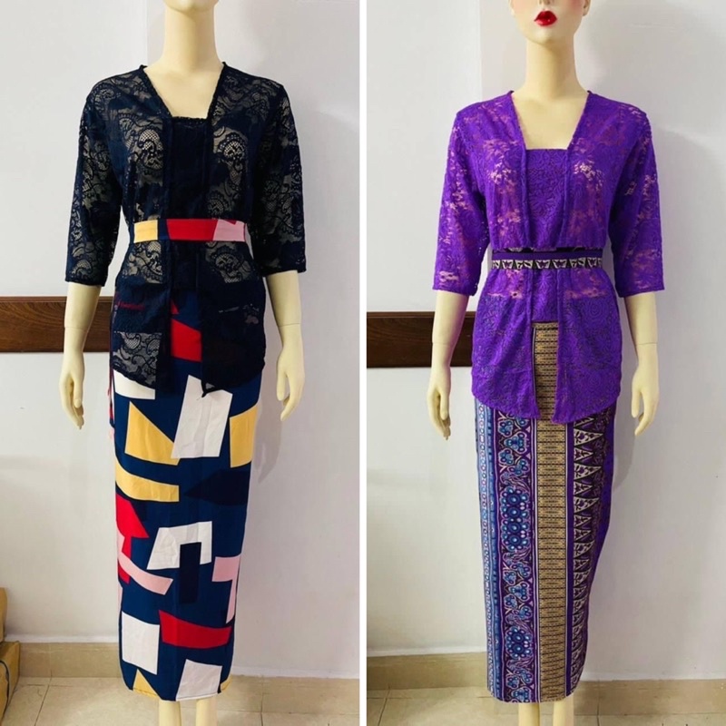 Baju set kebaya lace | Shopee Malaysia