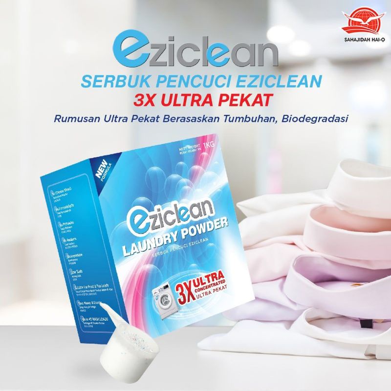 Sabun Serbuk Eziclean 3X Ultra Concentrated.Rumusan BIODEGRADASI dan ...