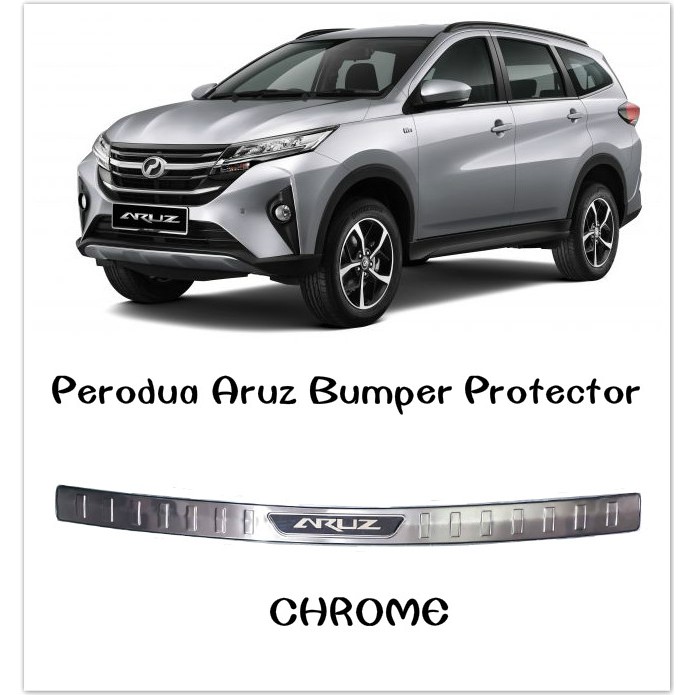 Perodua Aruz Rear Bumper Protector ( Chrome) | Shopee Malaysia