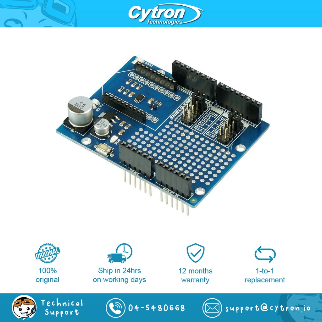 Cytron Xbee Shield For Arduino Maker Uno Works With Xbee S1 S2 Xbeewifi