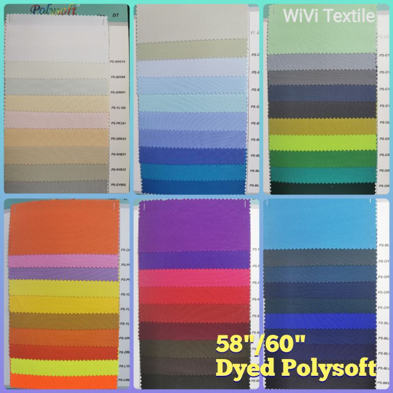 58/60" Dyed Polysoft (Kain Polyester Lembut) - 1 meter (Part a ...