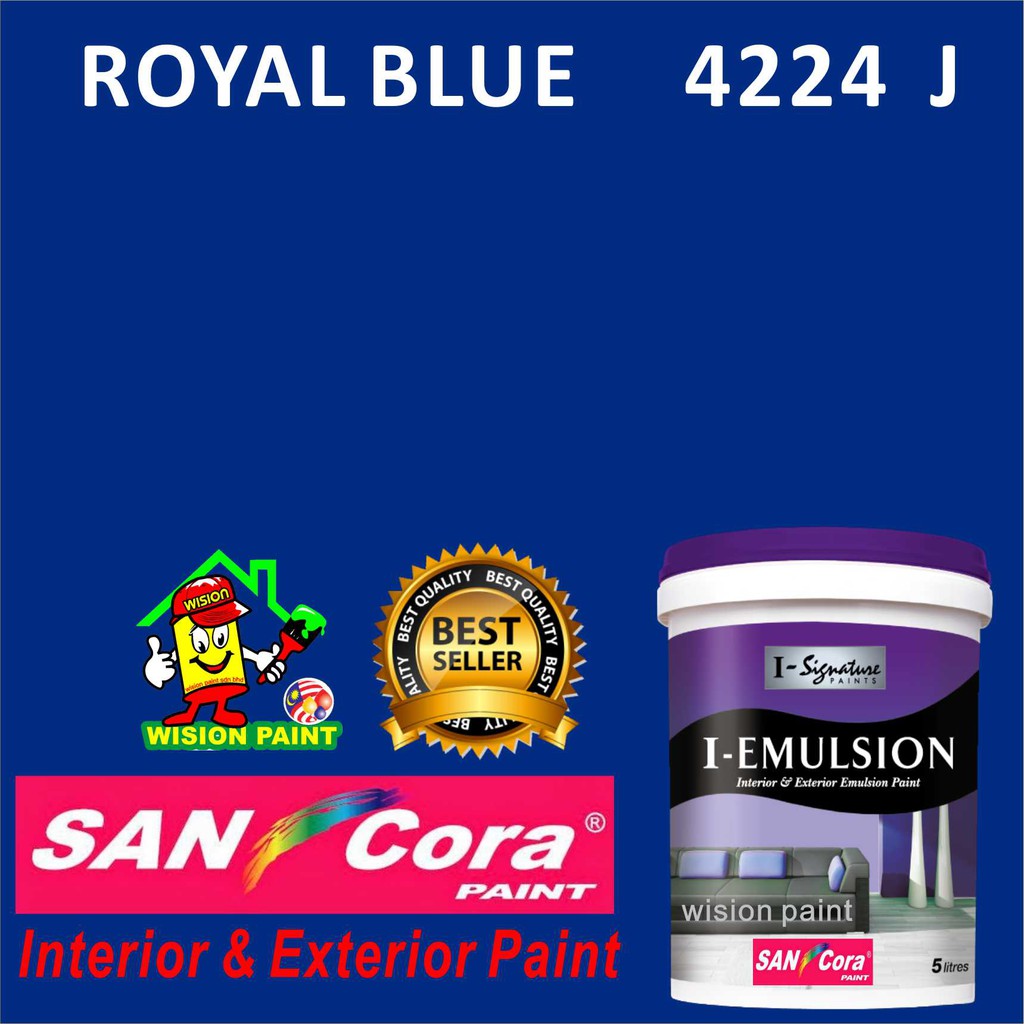 ROYAL BLUE 4224 J ( 5L ) SANCORA I-EMULSION PAINT FOR INTERIOR AND ...