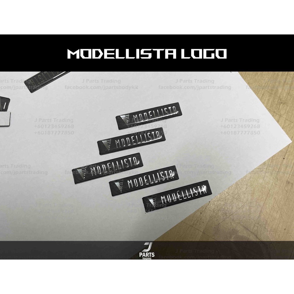 Modellista Emblem Logo Badge for body kit bodykit skirt Toyota Alphard ...