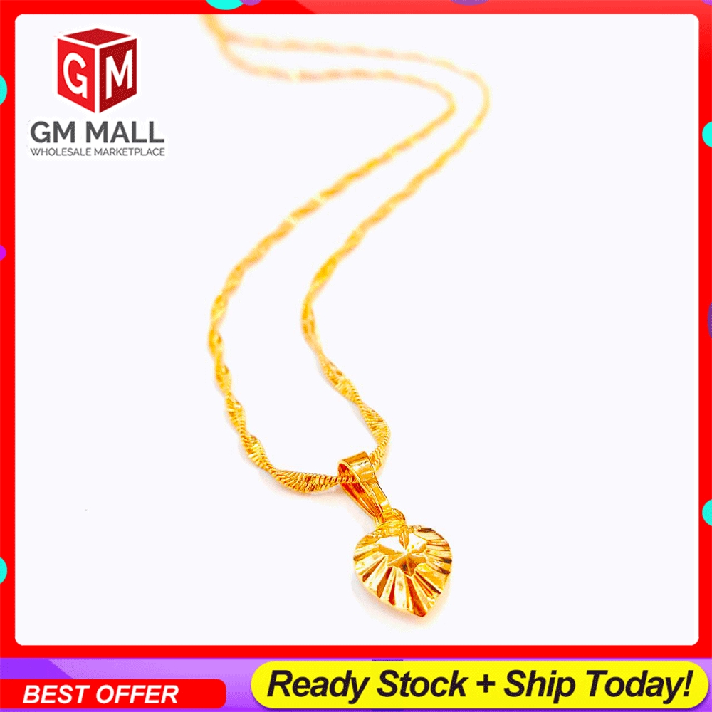 Emas Korea Jewellery Necklace- Rantai Leher Gold Plated EK-2550 | Shopee Malaysia