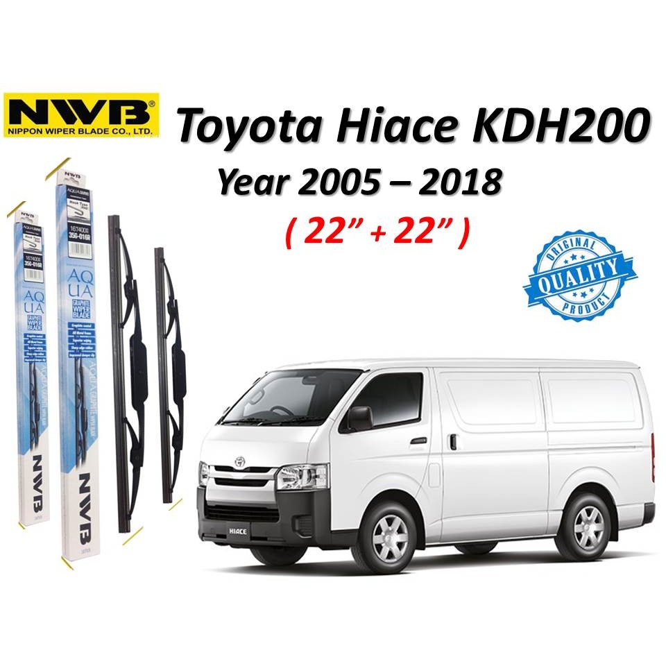 NWB Aqua Graphite Wiper For Toyota Hiace KDH200 ( 2005 - 2018 ) | Shopee Malaysia