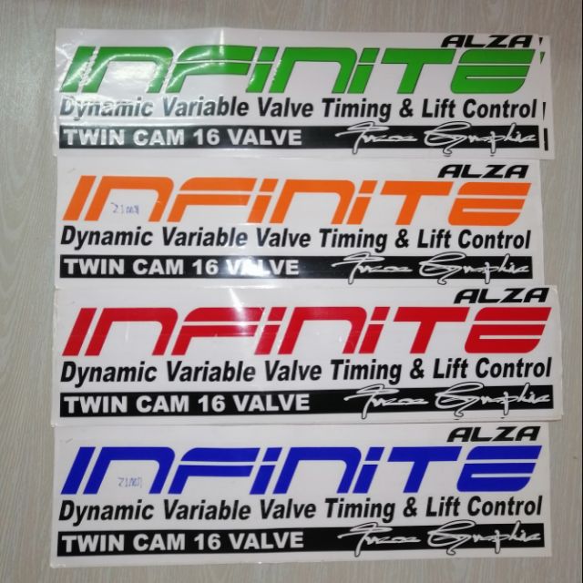 Sticker alza infinite (sepadang) | Shopee Malaysia