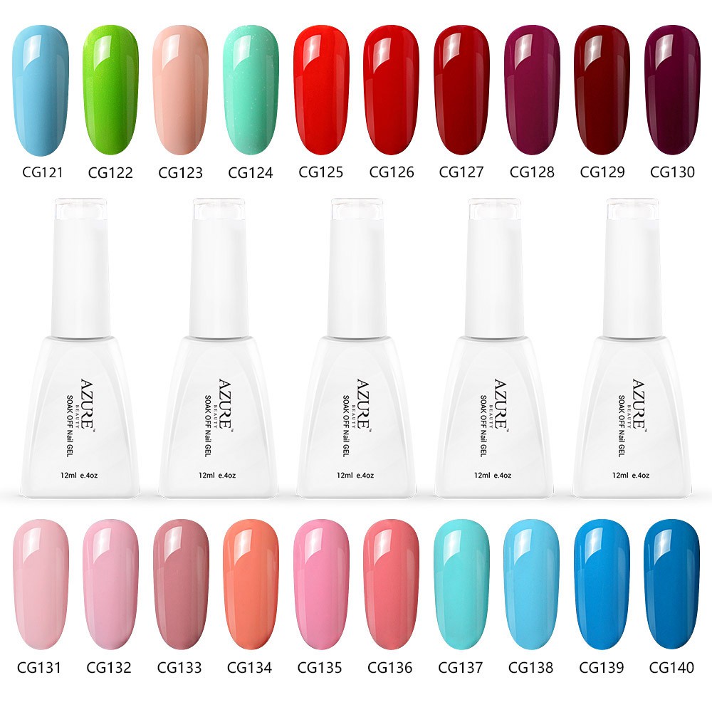 Azure 12ML Newest Colors UV Gel Nail Polish Soak Off Nail Art Manicure ...