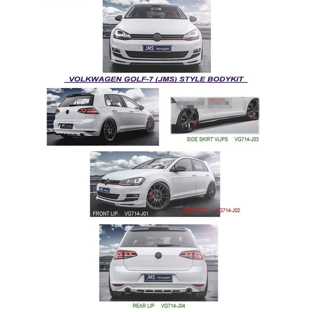 Volkswagen golf mk7 TSI JMS Bodykit body kit front side rear skirt ...