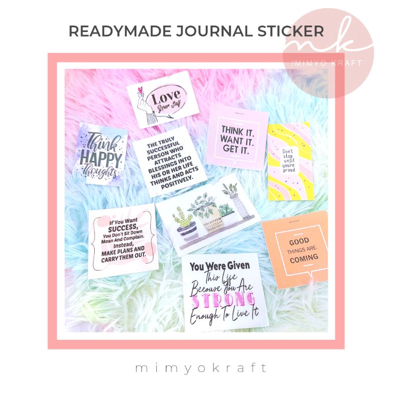 Journal Sticker 9pcs ( Kata-kata semangat ) | Shopee Malaysia