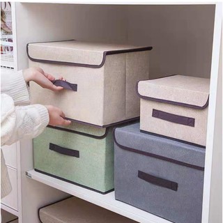 Storage Box Organizer Basket Fabric Foldable Collapsible Storage Box ...