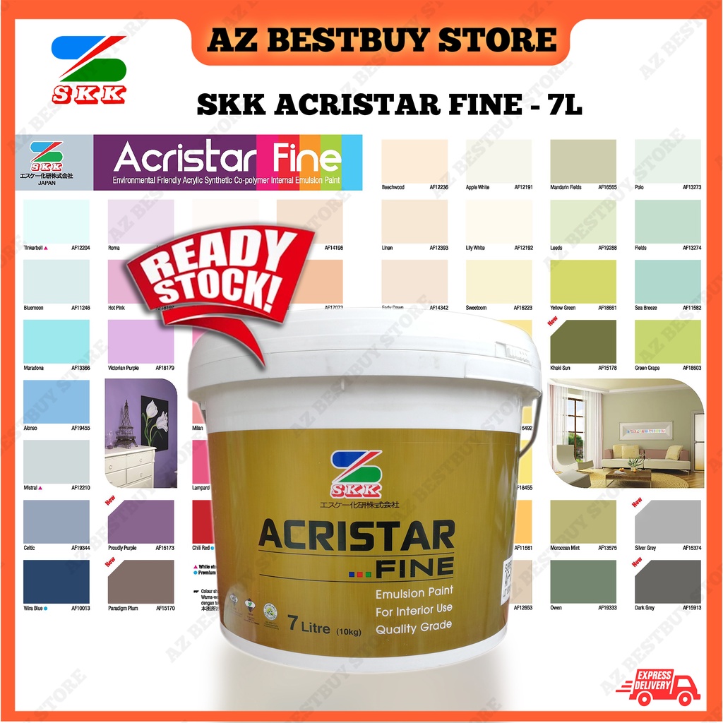 [Standard Color] SKK Acristar Fine 7L Emulsion Paint for Interior Wall ...