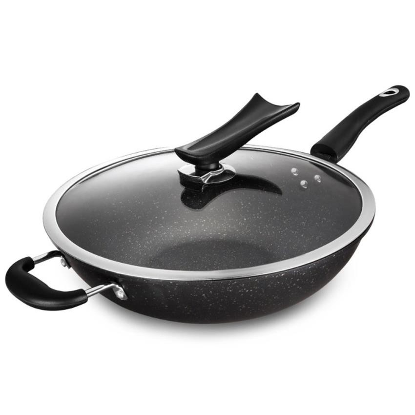 32cm Marble Stone Nonstick Frying Pan Induction Cookware Set | Shopee ...