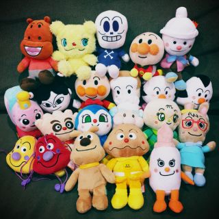 Anpanman Anpanman friend doll, year 2013, bottom, label, color cloth ...