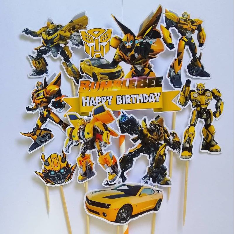 Bumblebee Cake Topper Birthday (Ready Made/Custom Made) | Shopee Malaysia