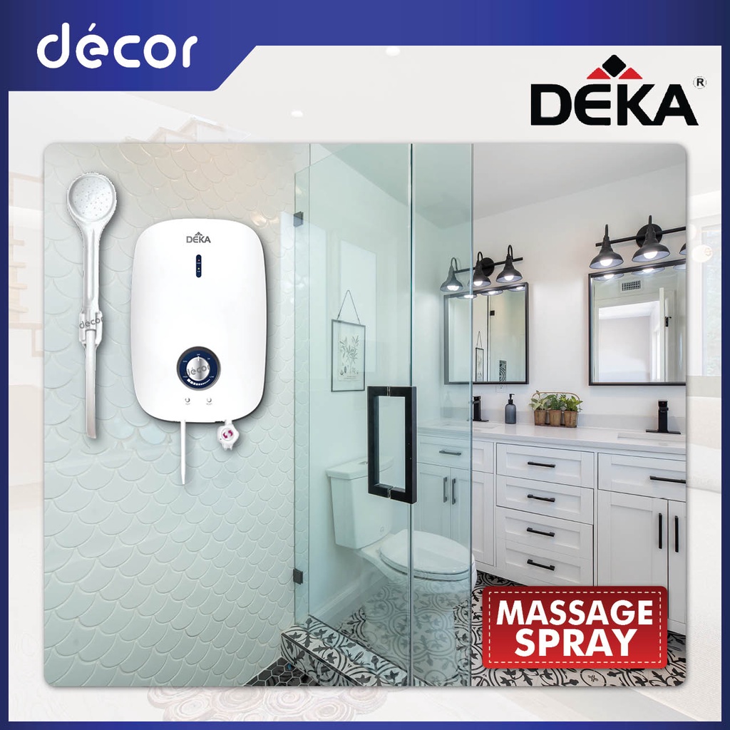 DEKA Water Heater DEKA D50 Non Pump Instant Heat Shower Heater White ...