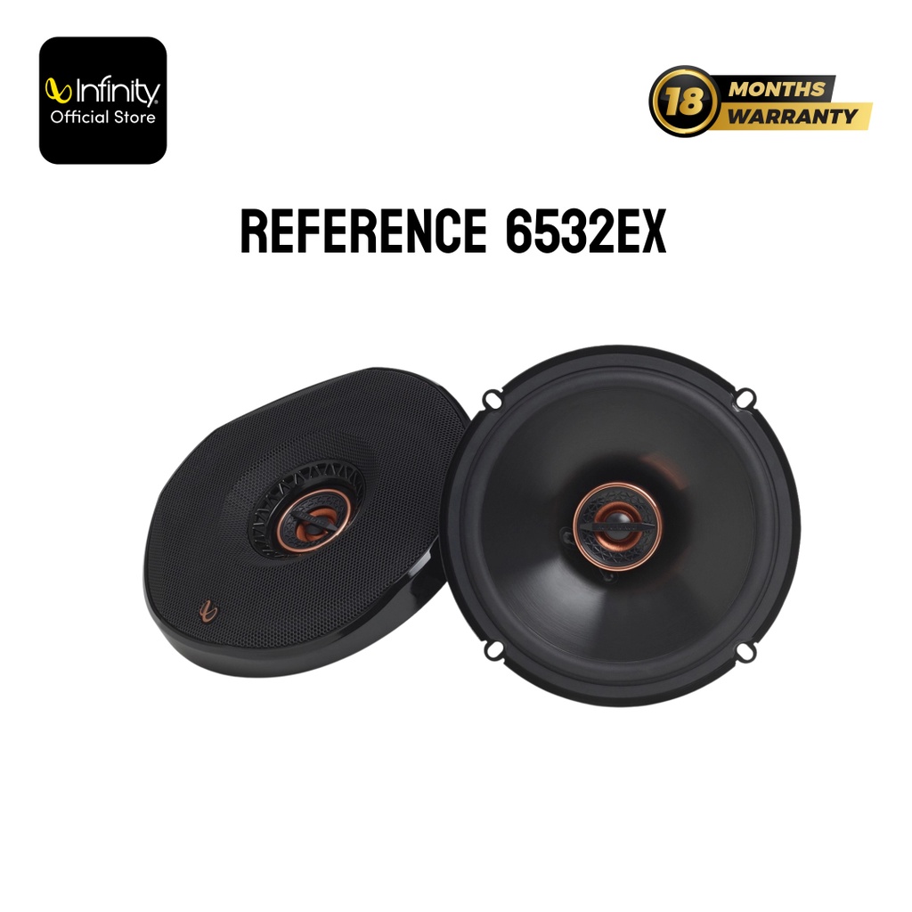 Infinity Reference REF-6532ex 6.5" Inch (165mm) 2-Way Coaxial Performance Car Speakers With ...