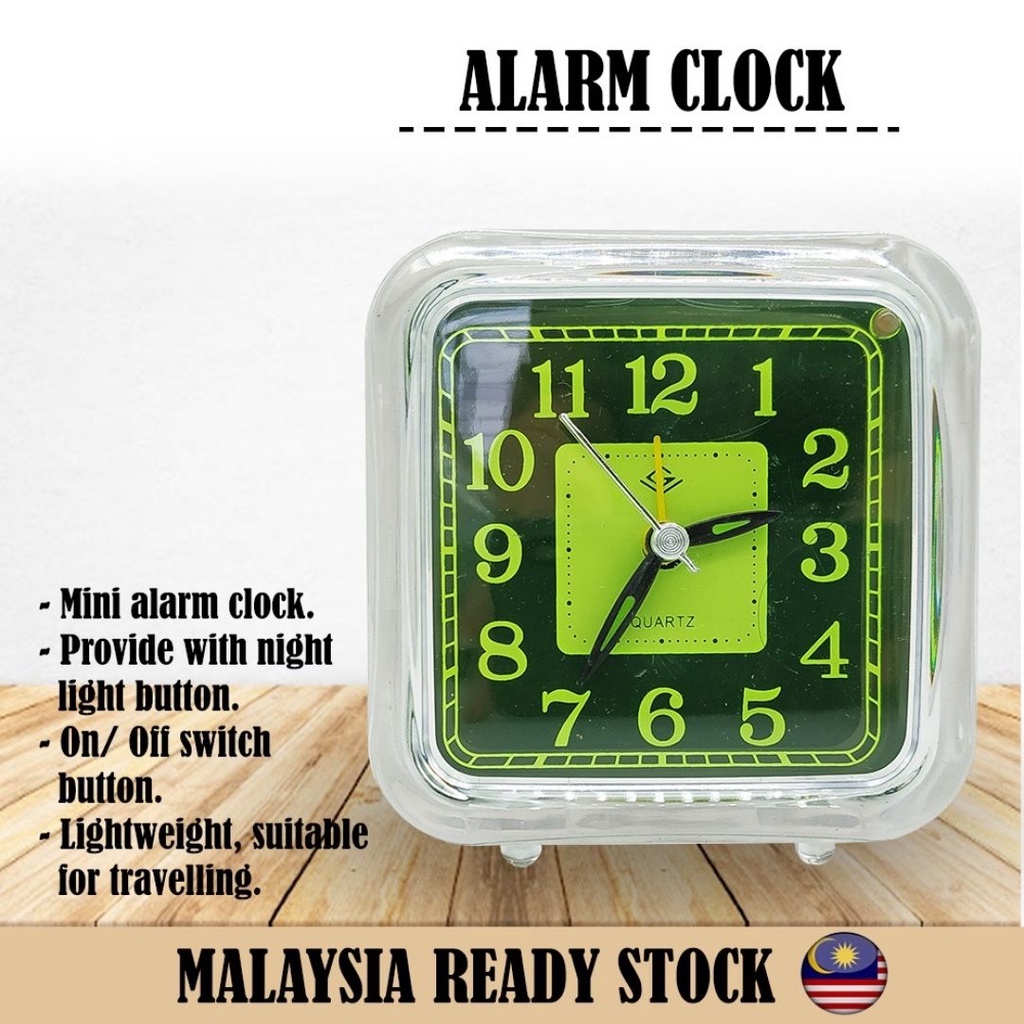Transparent Mini Travel Alarm Clock (With Light) | Shopee Malaysia