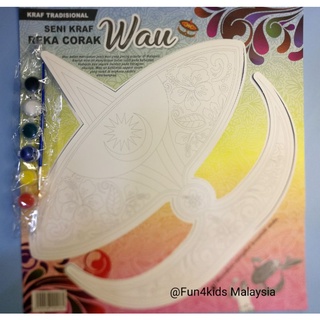 Malaysia National Day Craft | DIY Wau Painting Kit (2-sided) with paint ...
