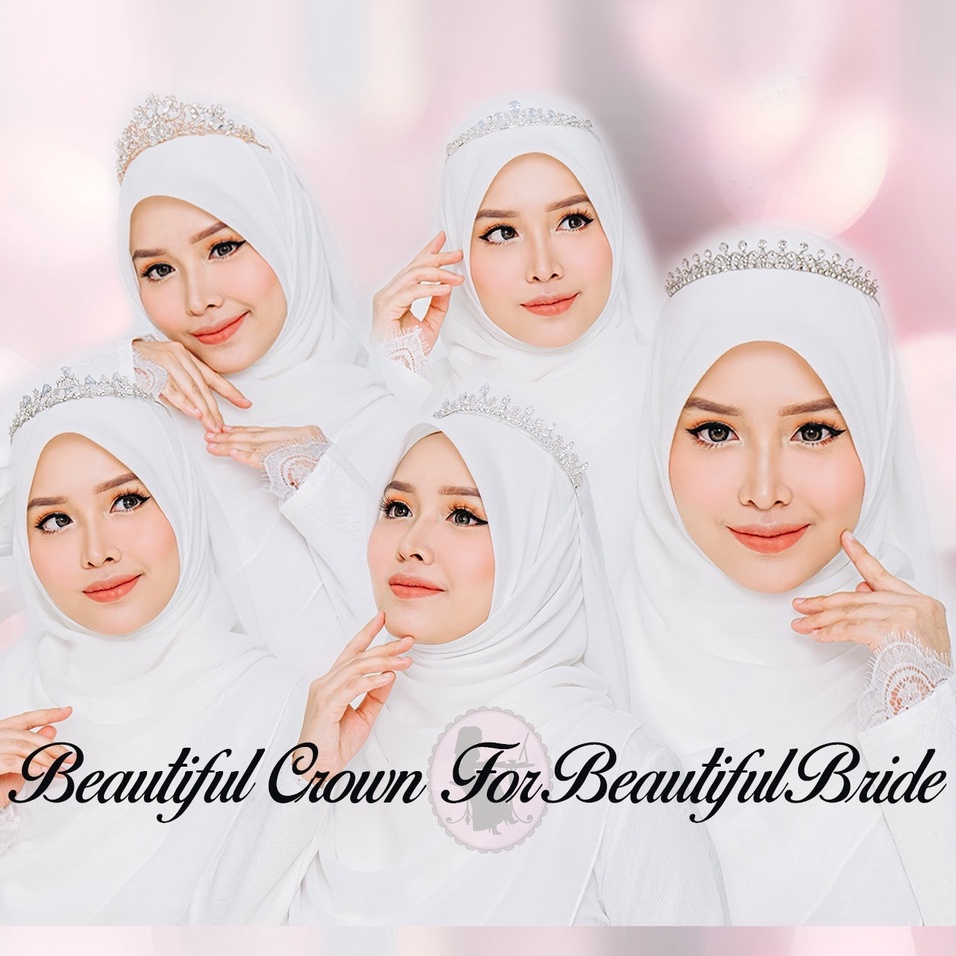 CROWN PENGANTIN CANTIK CROWN NIKAH CROWN TUNANG TIARA BRIDE MAHKOTA ...