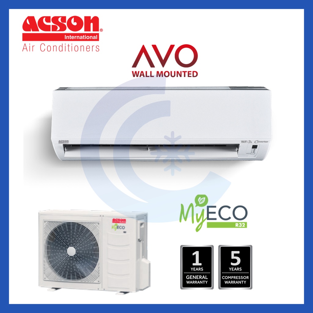 ACSON 1HP R32 Non Inverter 1-2.5HP Air Conditioner A3WM10N A3WM15N ...