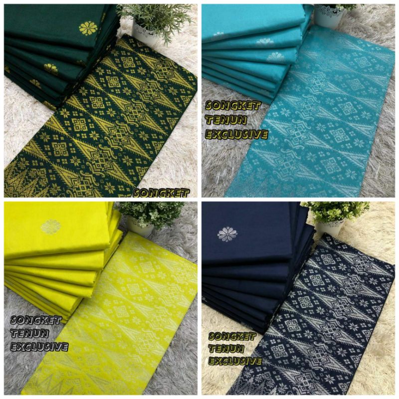 Kain Pasang Songket Bunga Tabur / Tenun Asli | Shopee Malaysia
