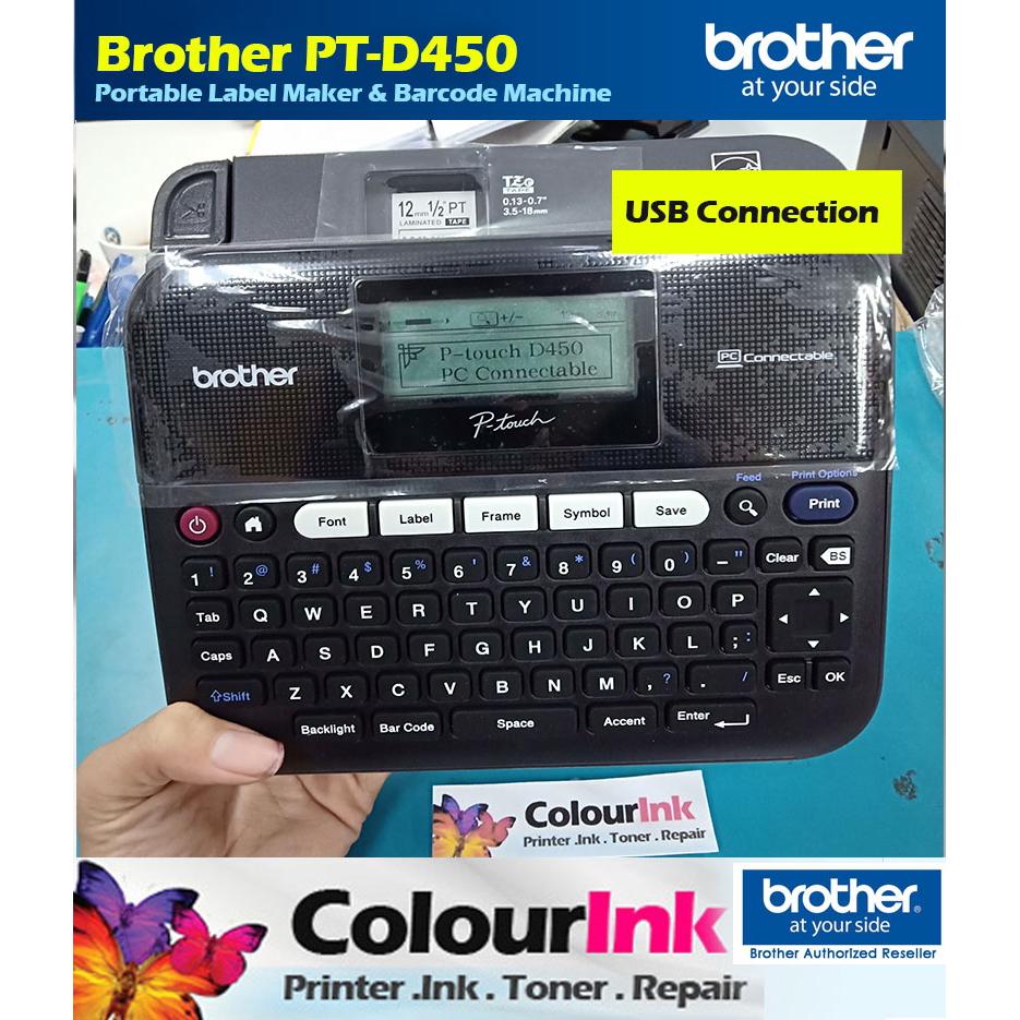 Brother P-Touch PT-D450 Portable Handheld Label Maker PC Connection ...