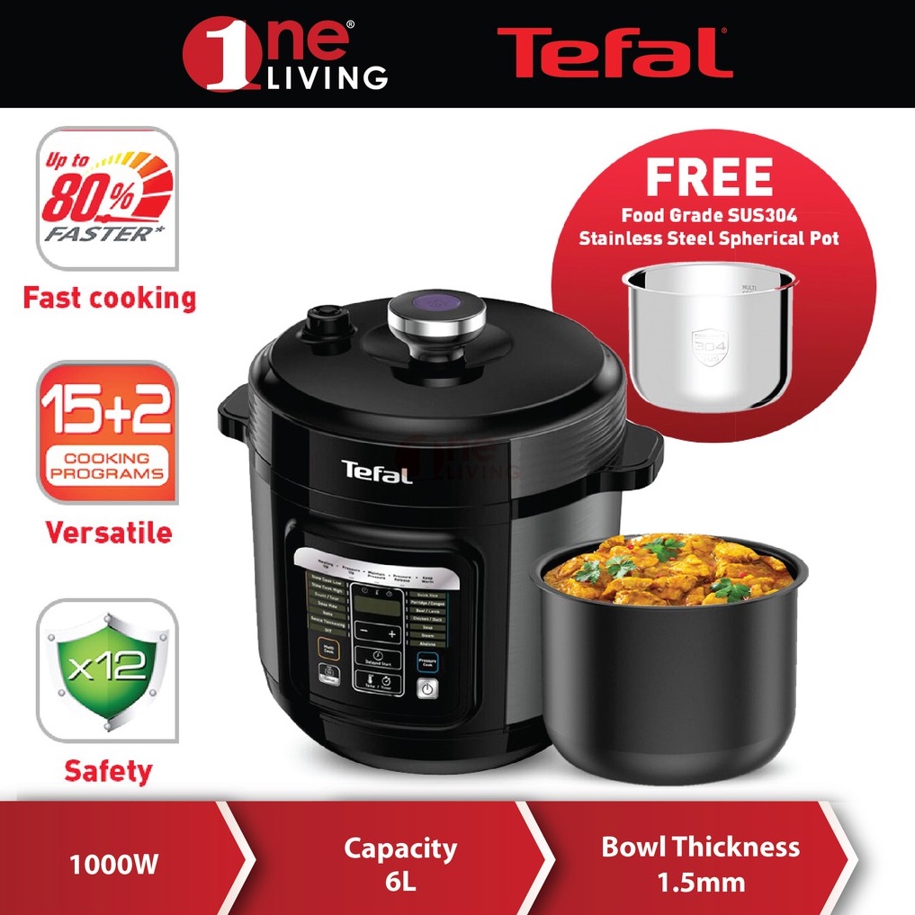 Tefal Home Chef Smart Multicooker (Pressure Cooker) CY601 (CY601D ...