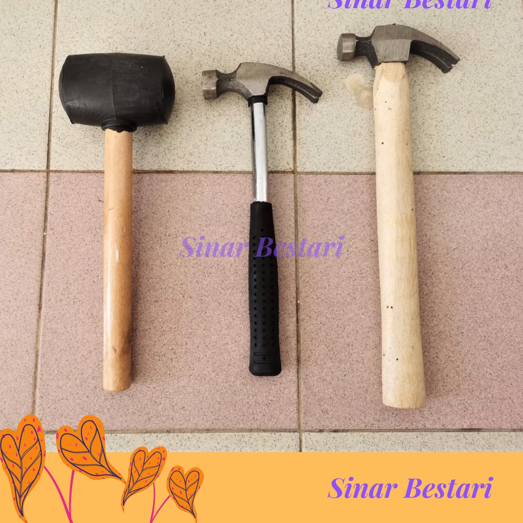 Senang Pakai Tukul Kuku Kambing Hammer penukul besi Steel Handle Hamer ...