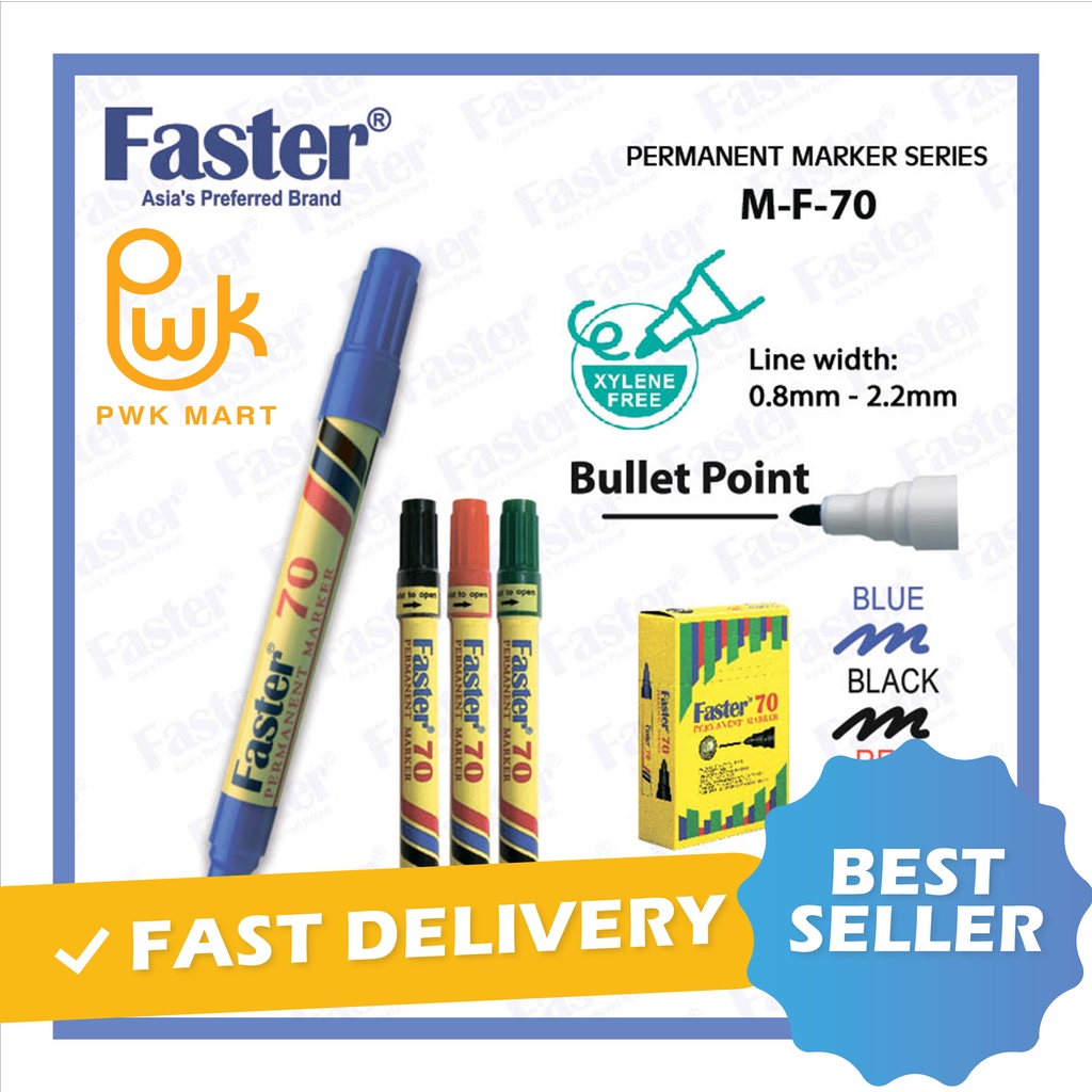FASTER PERMANENT MARKER PEN 70 (BULLET TIP) | Shopee Malaysia
