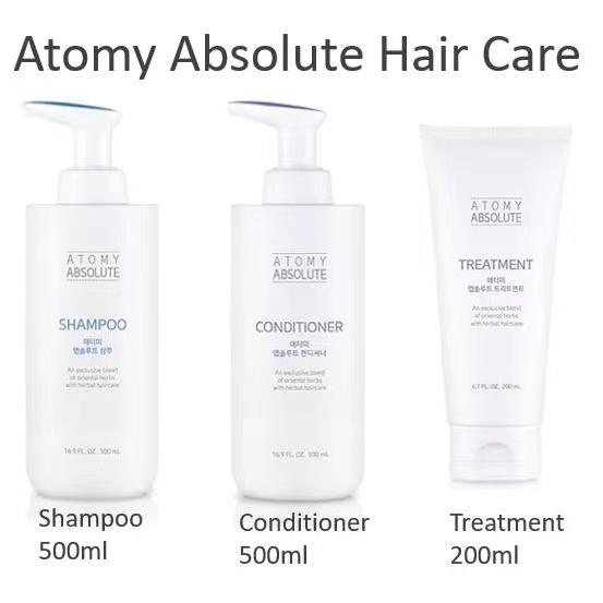 Atomy Absolute Shampoo (500ml), Conditioner(500ml), Treatment (200ml ...